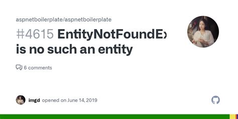 EntityNotFoundException There Is No Such An Entity Issue Aspnetboilerplate