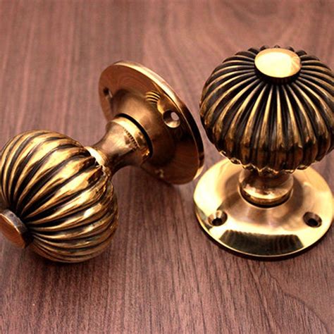 Antique Brass Door Knobs Etsy