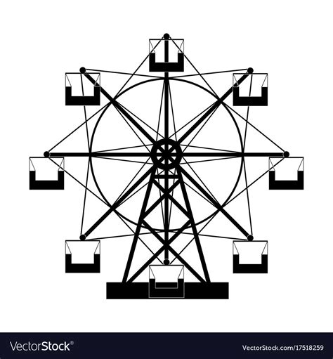 Ferris Wheel Royalty Free Vector Image Vectorstock