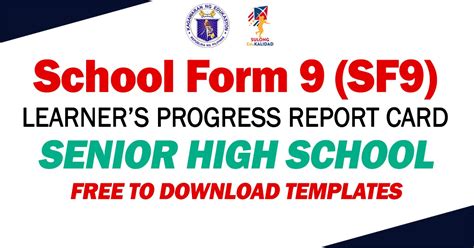 Shs School Form 9 Sf9 Free To Download Template Deped Click