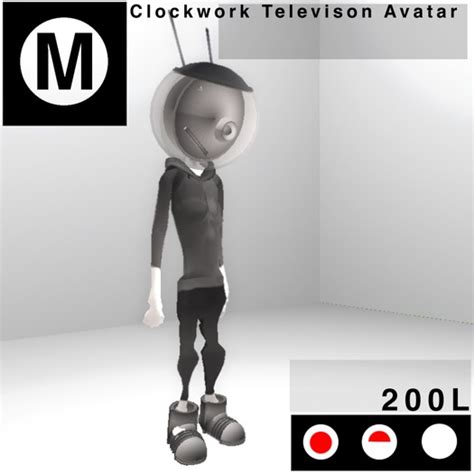 Second Life Marketplace Clockwork Television Avatar