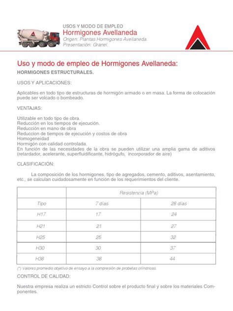 Ca Hormigones Me Pdf Hormigón Cemento