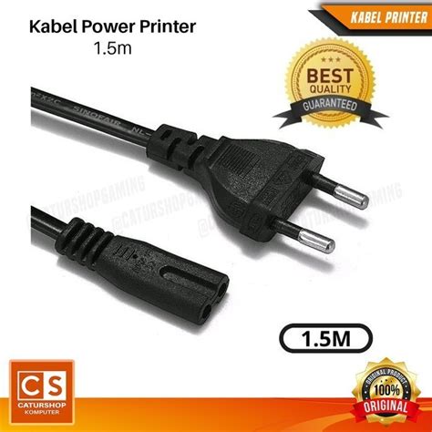 Jual Kabel Power Printer Cable Power 2 Lubang Untuk Printer Adaptor Shopee Indonesia