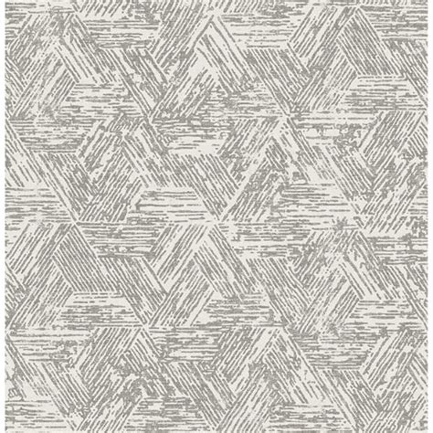 York Wallcoverings 4122 27031 Retreat Charcoal Quilted Geometric