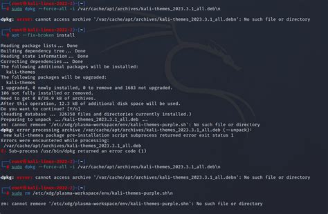 Cant Upgrade Because Of Kali Themes Rkalilinux