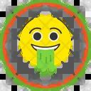 Vomit Emoji Icon Download In Rounded Style