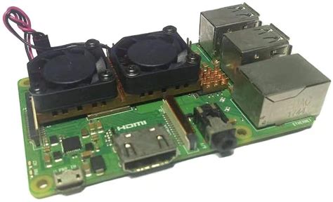 Raspberry Pi Dual Fan Copper Heatsink Kit Easycargo