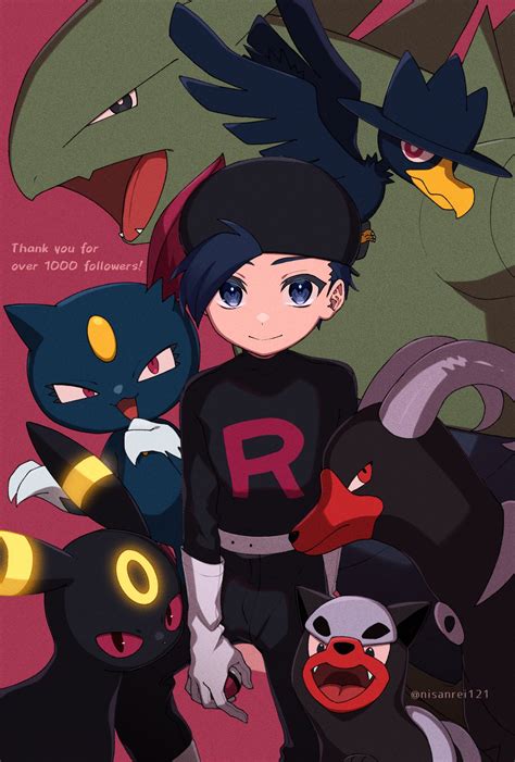 Nisanrei121 Ethan Pokemon Houndoom Houndour Murkrow Sneasel