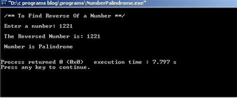 c program to find the number palindrome or not programming posts