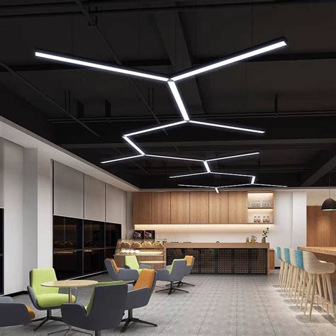 Edge Minimalist Rectangular Led Pendant Light Acrylic Office L 120cm