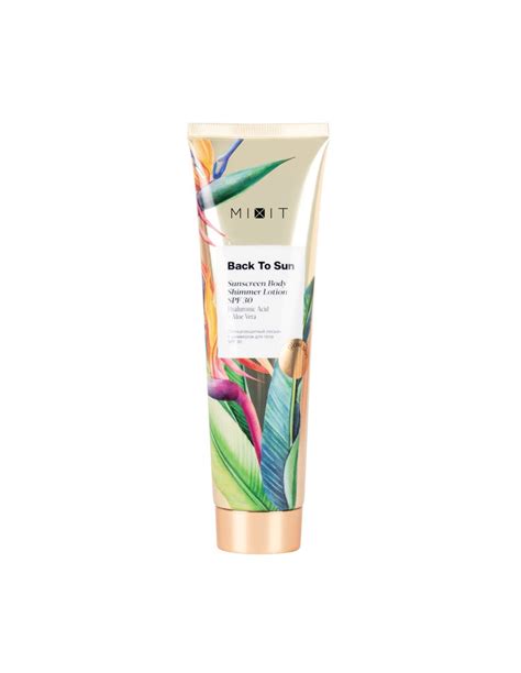 Солнцезащитный лосьон MIXIT с шиммером для тела Back To Sun Sunscreen ...