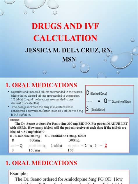 Ivf And Drug Calculation Guide Pdf Intravenous Therapy Tablet