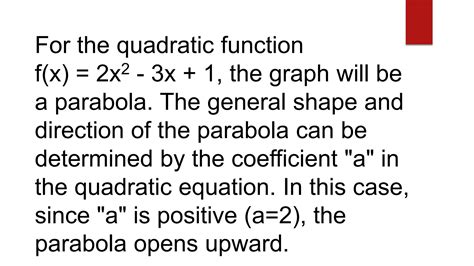Quadratic Functions A Table Of Values B Graph Cequationpptx