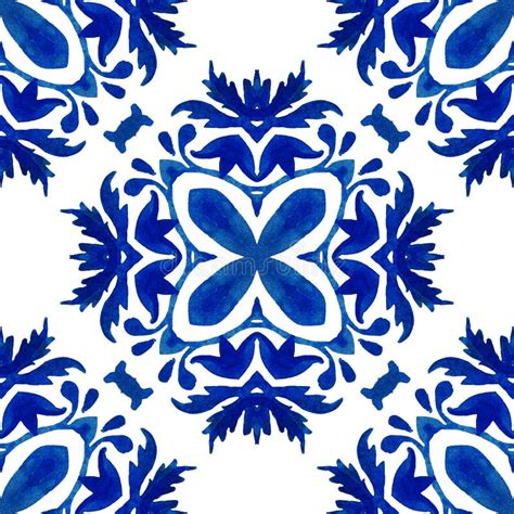 Blue Tile Seamless Pattern Stock Vector Illustration Of Islamic 63933323