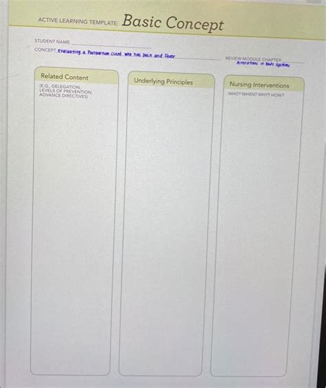 Solved Active Learning Template Basic Concept Concept