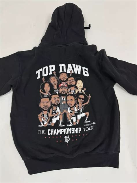 Merch Tde The Championship Tour Hoodie Kendrick Lamar Sza 2 Sided Hoodie Unisexs Classic Hoodie