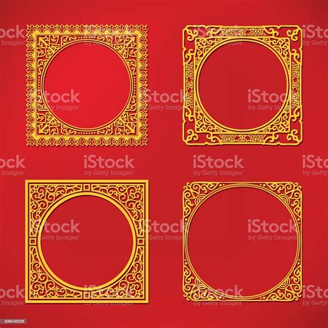 Chinese New Year Pattern Frame Stock Illustration Download Image Now