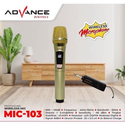 Jual Mic Tanpa Kabel Mic Wireless Mic Karaoke Mic Advance Mic103