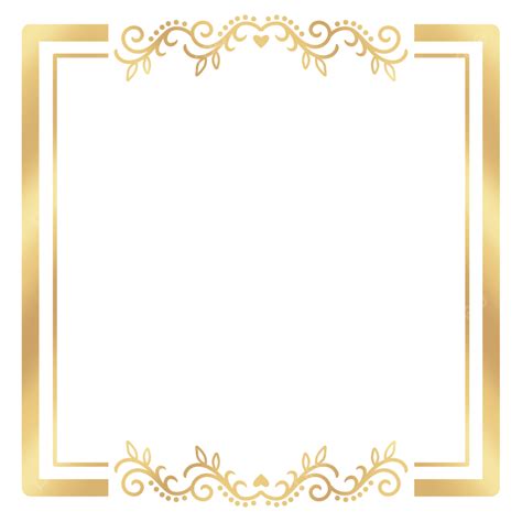 Wedding Free Download Png Picture Golden Border Png Gold Wedding Frame