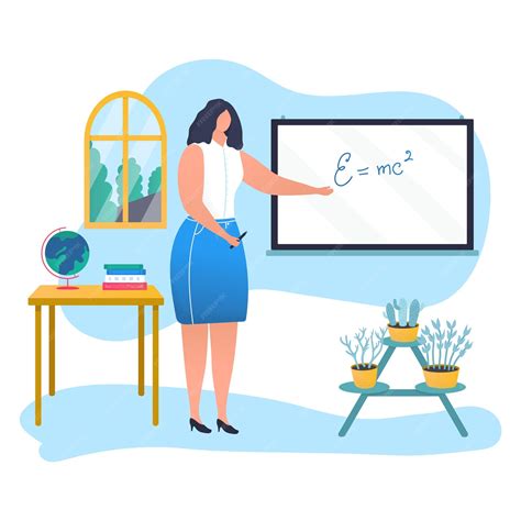 Premium Vector Woman Mathematician Physicist Teacher Character Hold