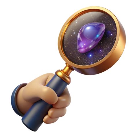 Wonderful Classic Hand Holding Magnifying Glass Side View Isolated