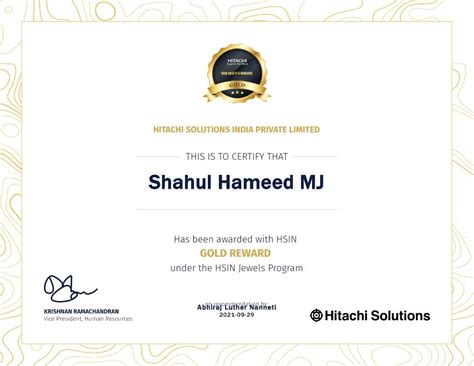 Shahul Hameed M J On Linkedin Happy To Share That I Have Been Rewarded