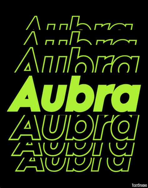 Aubra Text Effect And Logo Design Name
