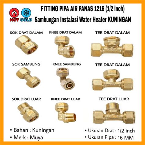 Promo Fitting Sambungan Pipa Air Panas Sok Te Sambung Instalasi Water Heater Tee Sambung 3 4