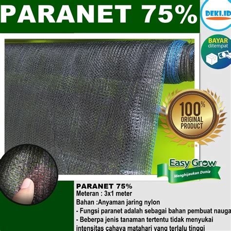 Jual Diminati Paranet 75 Easy Grow Lebar 3 Meter Shading Net Jaring Peneduh Pelindung Tanaman ...