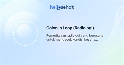 Colon In Loop Radiologi