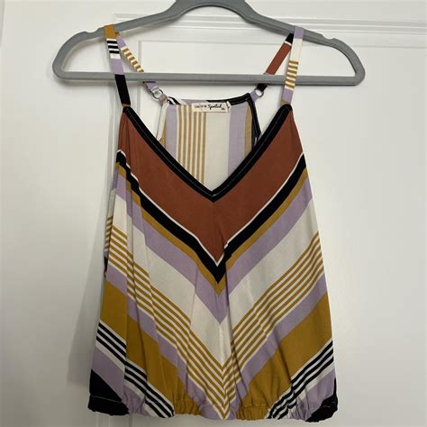 Live To Be Spoiled Crop Chevron Top Size Depop
