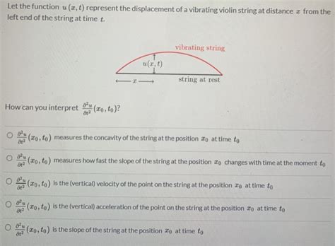 solved let the function u x t represent the displacement