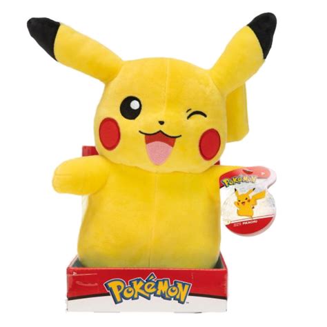 Pokemon 12 Plush Pikachu Winking Chaos Cards