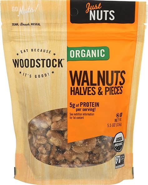 Woodstock Organic Walnut Halves 55 Ounce Baking Nuts Gourmet