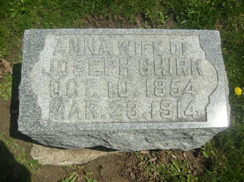 Anna Joliff Shirk 1854 1914 Mémorial Find A Grave