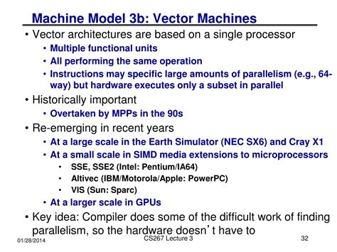 Ppt Cs 267 Introduction To Parallel Machines And Programming Models