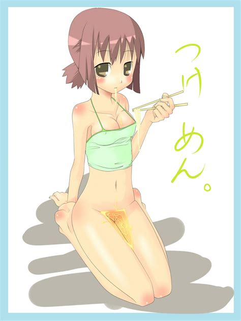 Rule 34 Blush Breasts Cleavage Food Highres Hinako Issho Ni Training