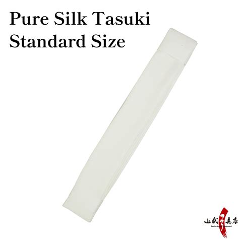 【h 221】 Pure Silk Tasuki Standard Size 正絹 たすき 通常尺 襷 絹 白 シルク 弓道 弓具