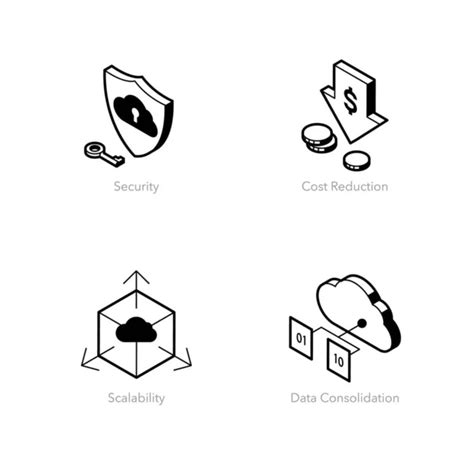 Simple Set Cloud Analytics Icons Contains Symbols Data Processing