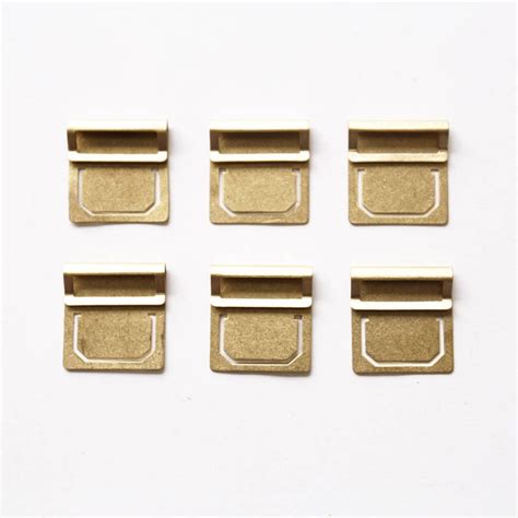 6 Pcs Brass Paper Clipsbrass Metal Index Clip Brass Bookmark Etsy
