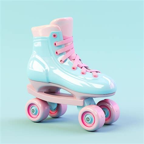 Premium Photo 3d Rendered Cute Roller Skate On Solid Background