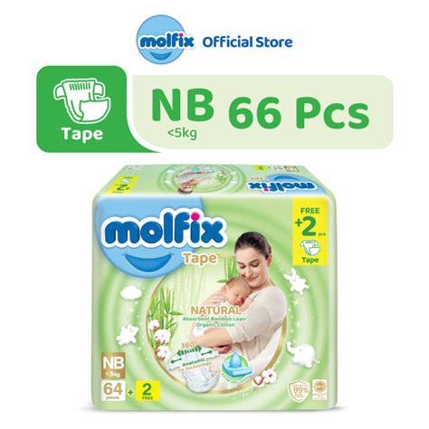 Molfix Natural Tape Nb 642 Pcs Jumbo Pack Lazada