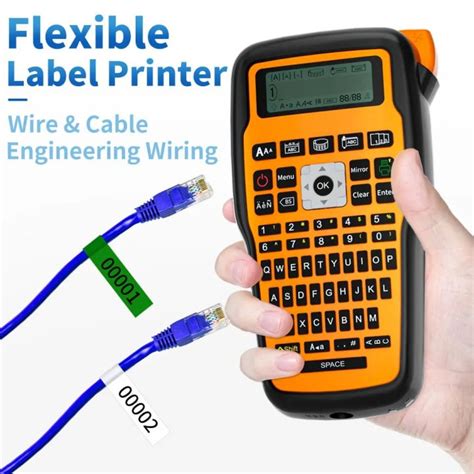 Cable Label Machine E1000pro Handheld Portable Self Adhesive Label