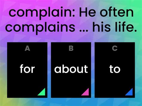 1b Less Is More Verb Patterns With Prepositions Review Murphy Quiz