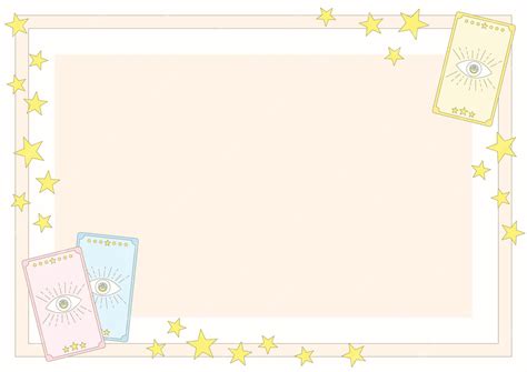 Pastel Tarot Card Frame 2 Premium Vector