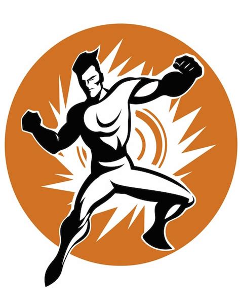Premium Vector A Cartoon Image Of A Superhero With A Black And Orange