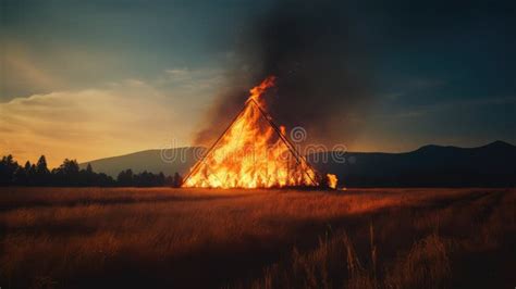 Combustion Fire Triangle Stock Illustration Illustration Of Generated