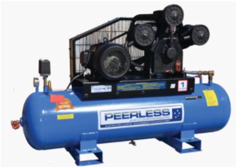00136 Peerless Compressor P55hf 3 Phase Single Stage High Flow Belt Drive 10hp 1300lpm