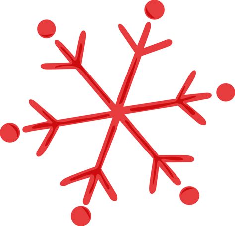 Cute Red Snowflake 32332593 Png