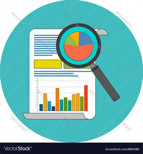 Data Analysis Concept Flat Design Icon In Vector Image